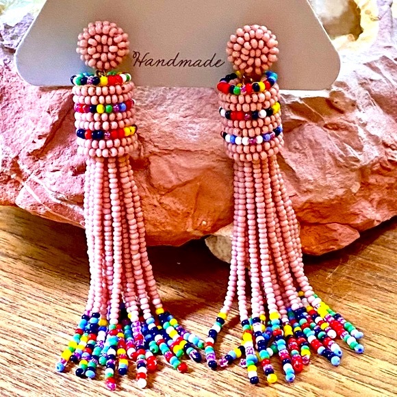 Deepa Gurnani | Jewelry | Nwt Deepa Gurnani Beaded Confetti Chandeliers ...